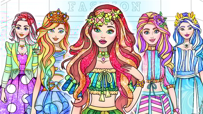 Girl Coloring Dress Up 🕹️ Play on CrazyGames