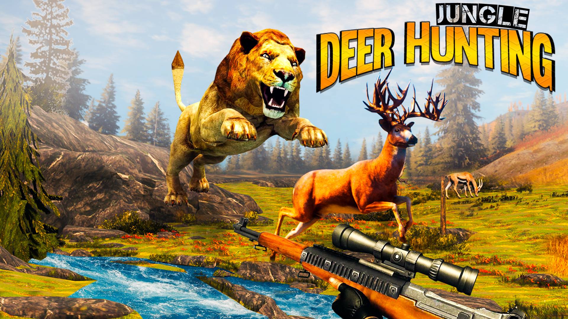 Hunting video games with gun store